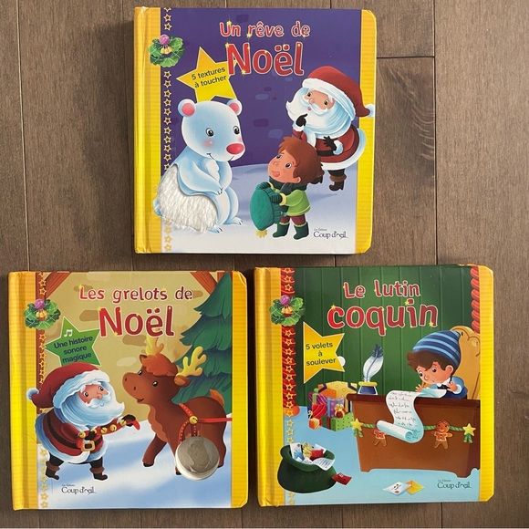 Toys | Christmas Touch And Feel Book Set For Kids Livres De Noel ...